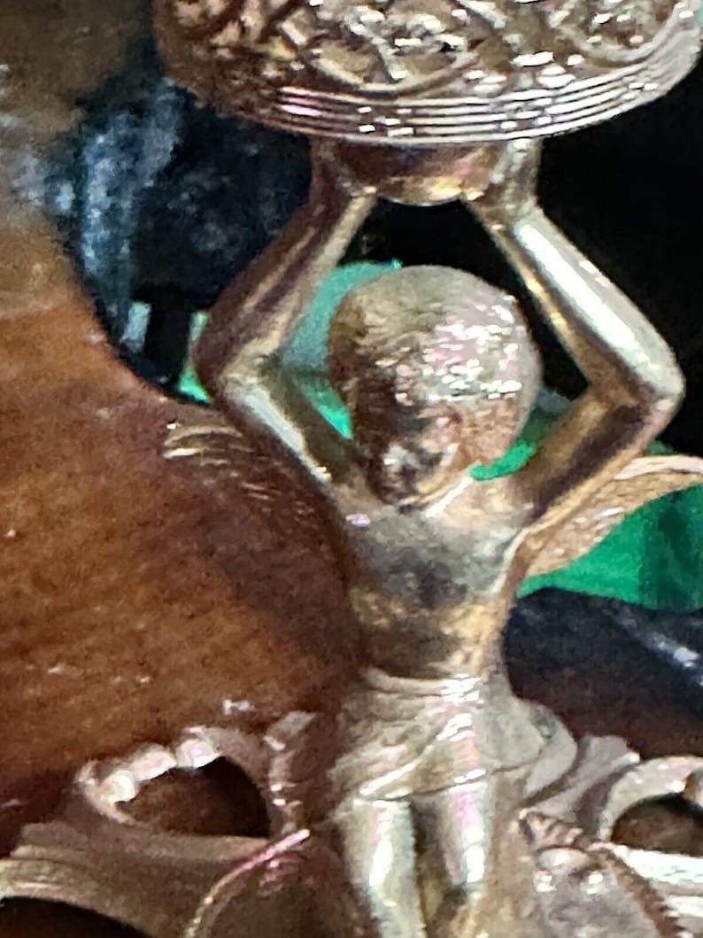 Revlon Hollywood Regency Gold Filigree Brass Cherub Angel Metal Candle ...