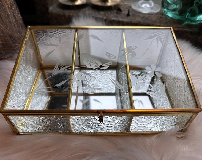 Gold Shadow Box Mirrored Knick Knack Display Shelving Unit, Ready to ...