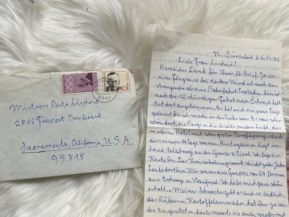 Vintage 1972 Handwritten German Letter Envelope West Germany - Etsy