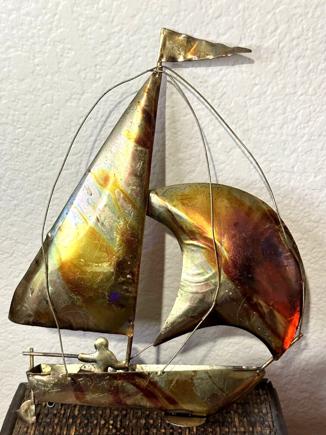 Vintage Metal Ship Boat Wall Hanging Decor Nautical Sailing Decor ...