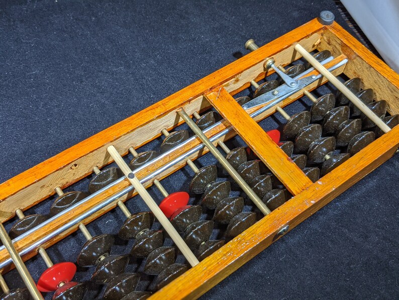 Vintage Wooden Wood Japanese Asian Chinese Abacus Calculator Math ...