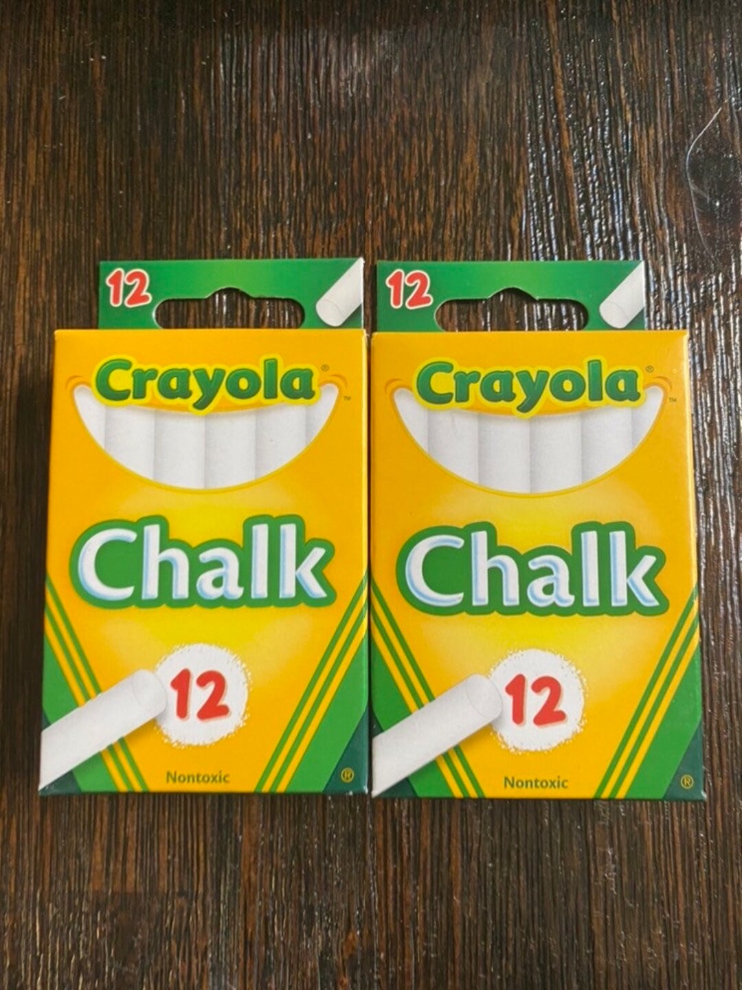 2 Pack White Crayola Drawing Chalk 12 Count Each Blackboard Game Craft ...