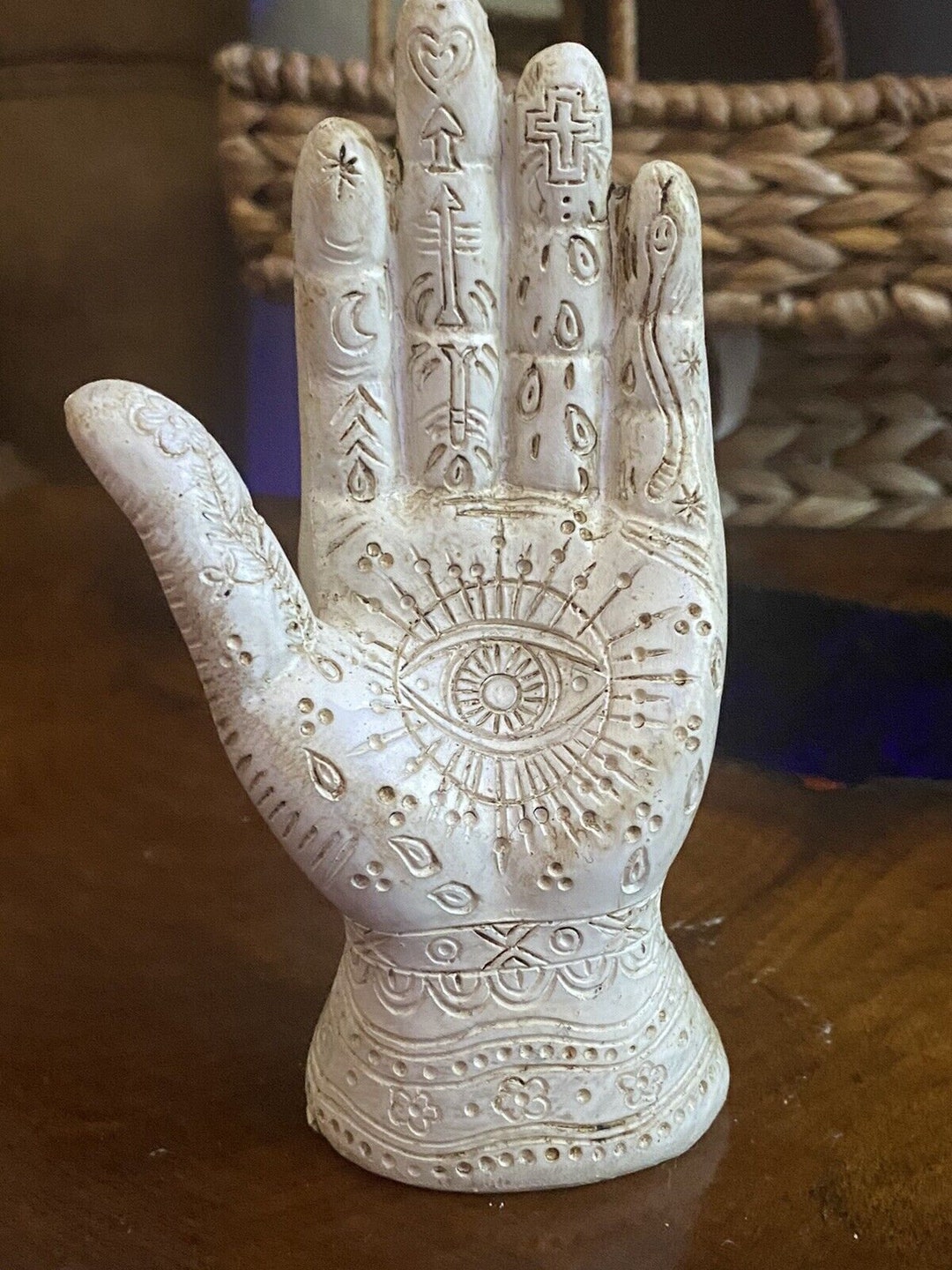 White Psychic Fortune Teller Palmistry Hand Divination Chiromancy 5 ...