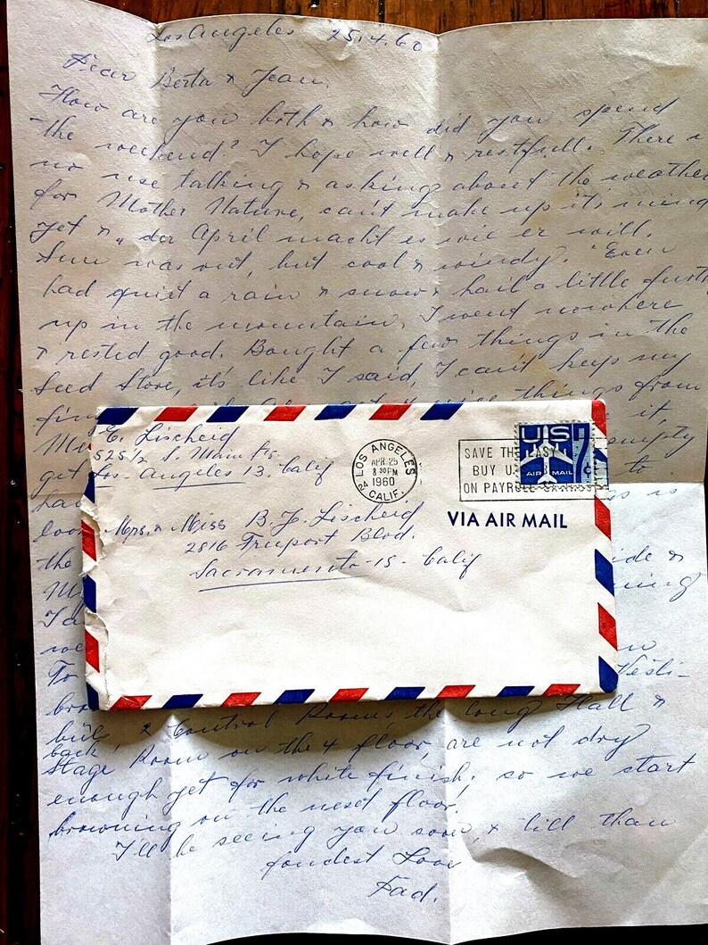 1970 Vintage German Typed Letter Stamp Envelope Correspondence Paper ...