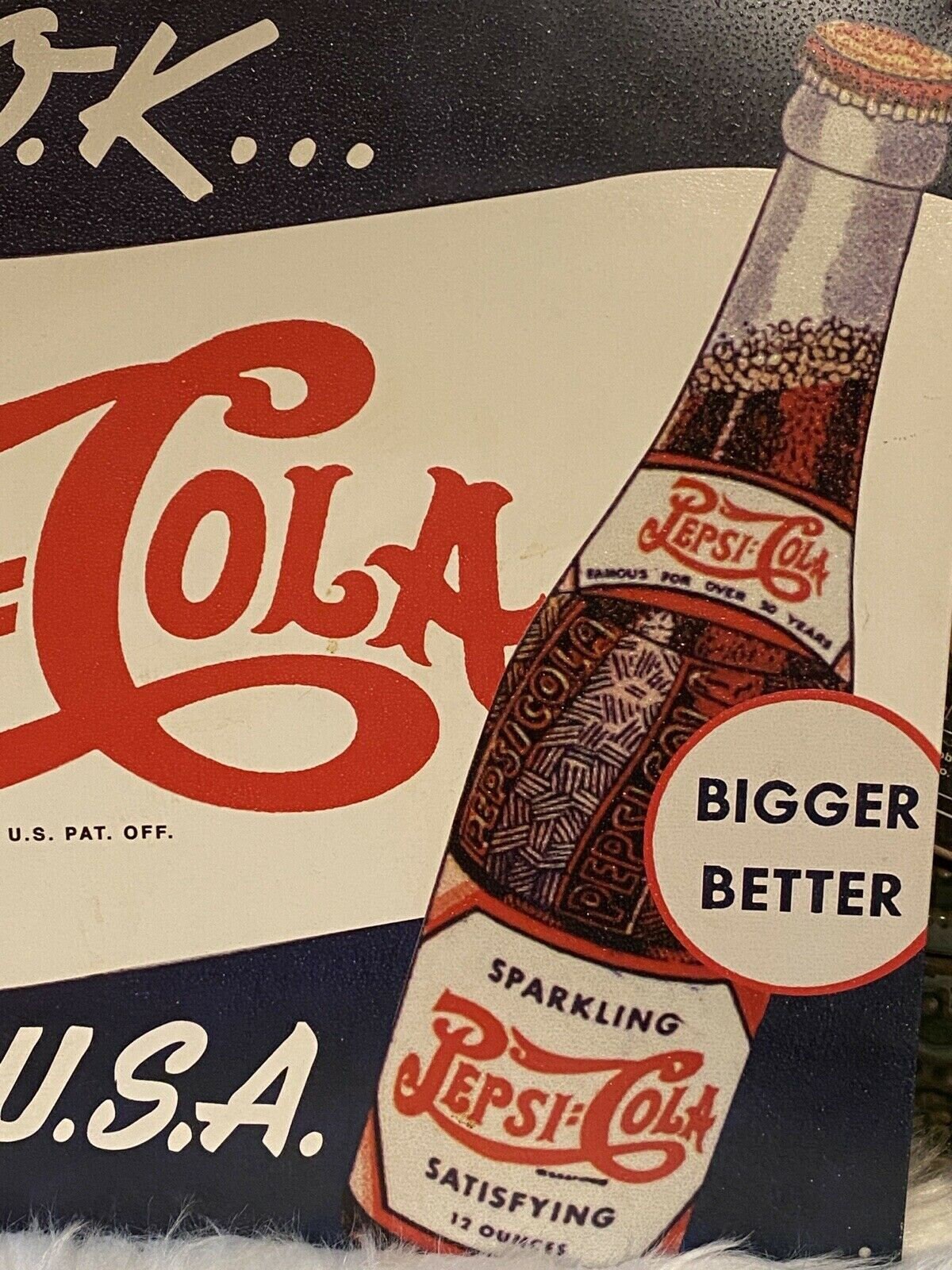 Metal Pepsi Cola Reproduction Bar Pool Room Mancave Beer Restaurant ...