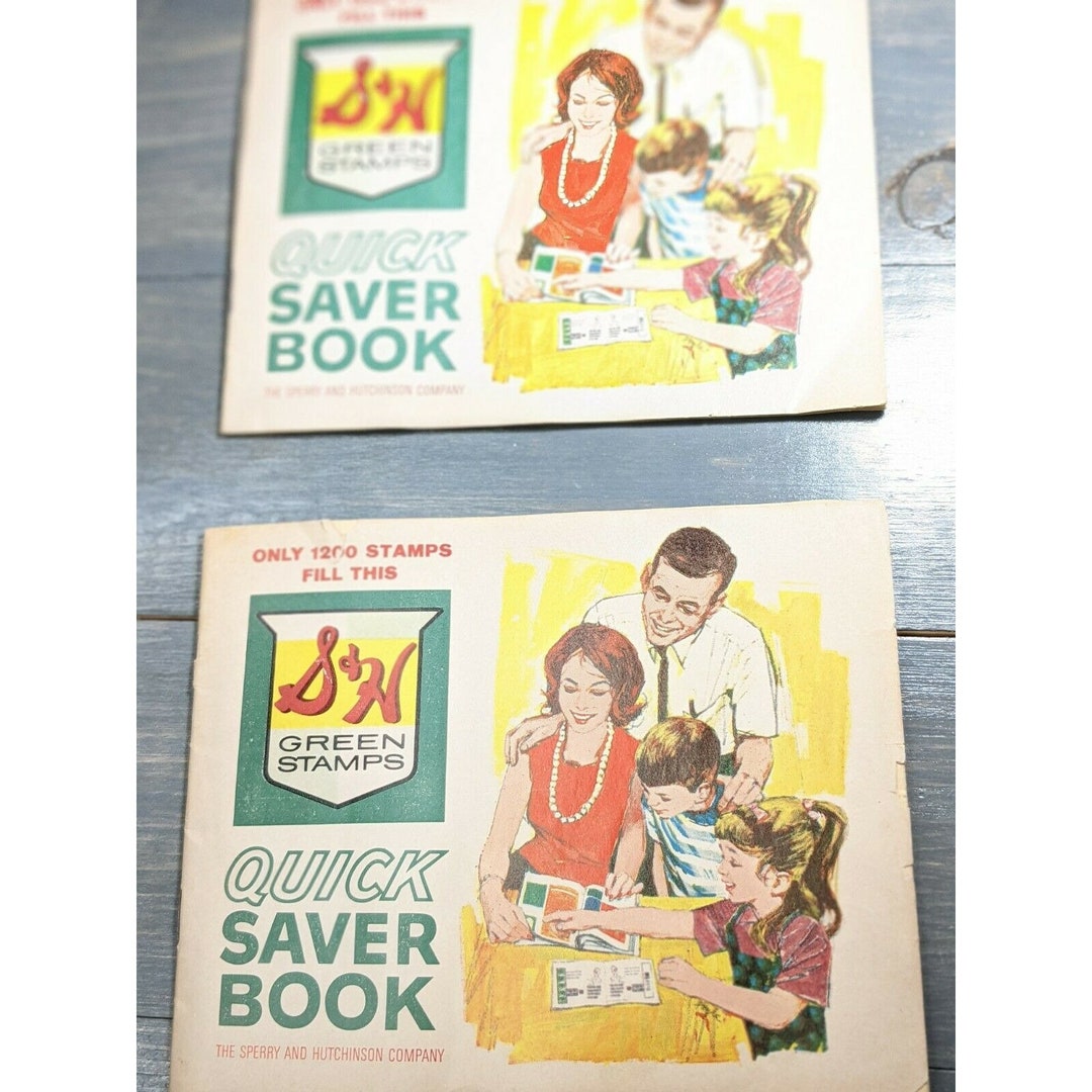 1960s Vintage S & H Quick Saver Book Green Stamp Book Booklet Lot of 2 ...