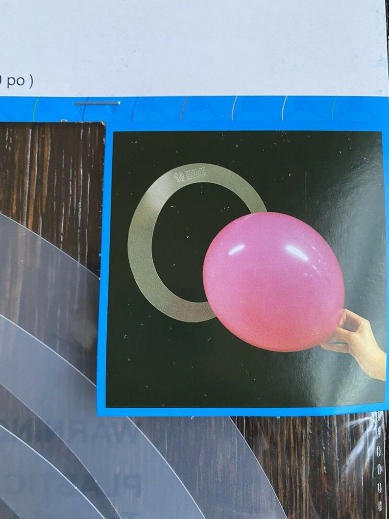 Balloon Size Measuring Measurement Tool Sizer Plastic Template - Etsy