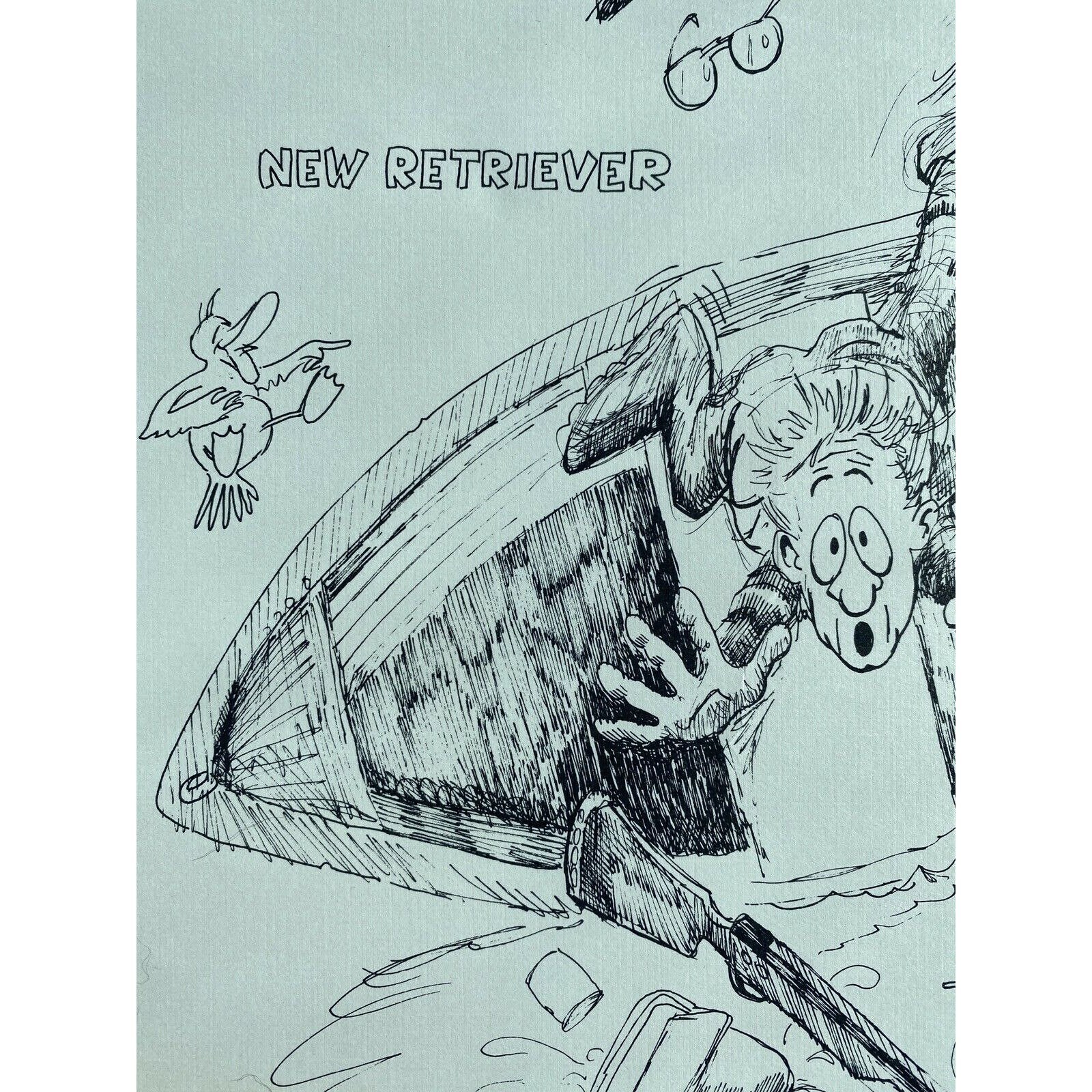 Jim Snook Studio Artist Comic Cartoons 88 New Retriever Signed Sketch ...