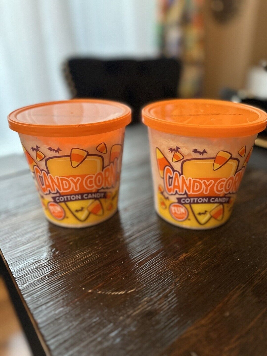 2 Candy Corn Flavor Cotton Candy Party Favors Fairy Floss Spun - Etsy