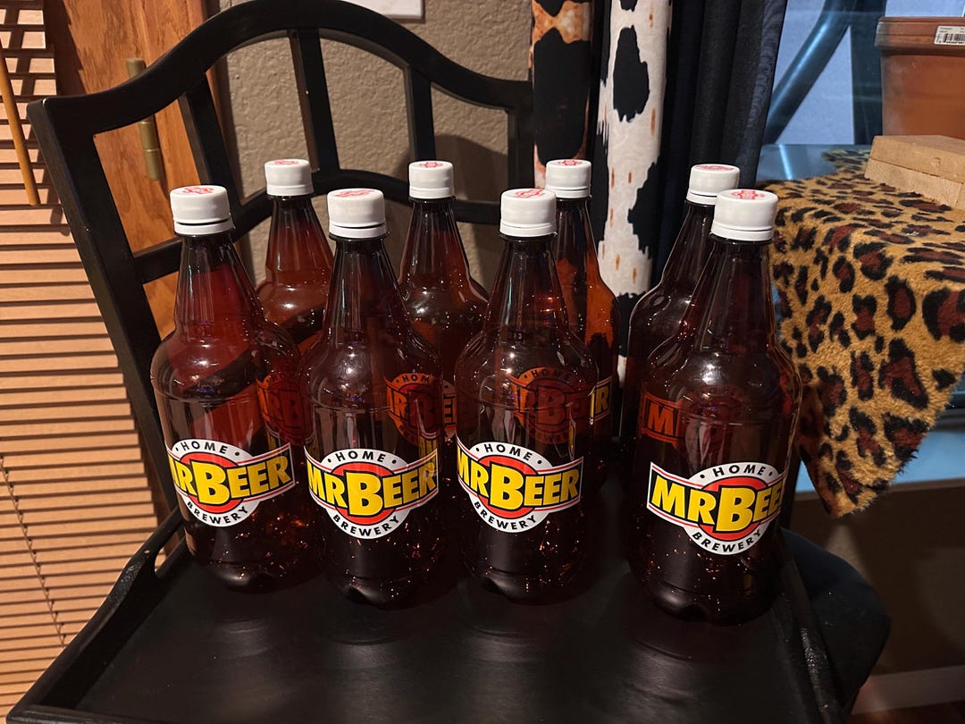 Mr Beer Craft Home Brewery Brewing Kit Refill Plastic Bottles 32 Ounces ...