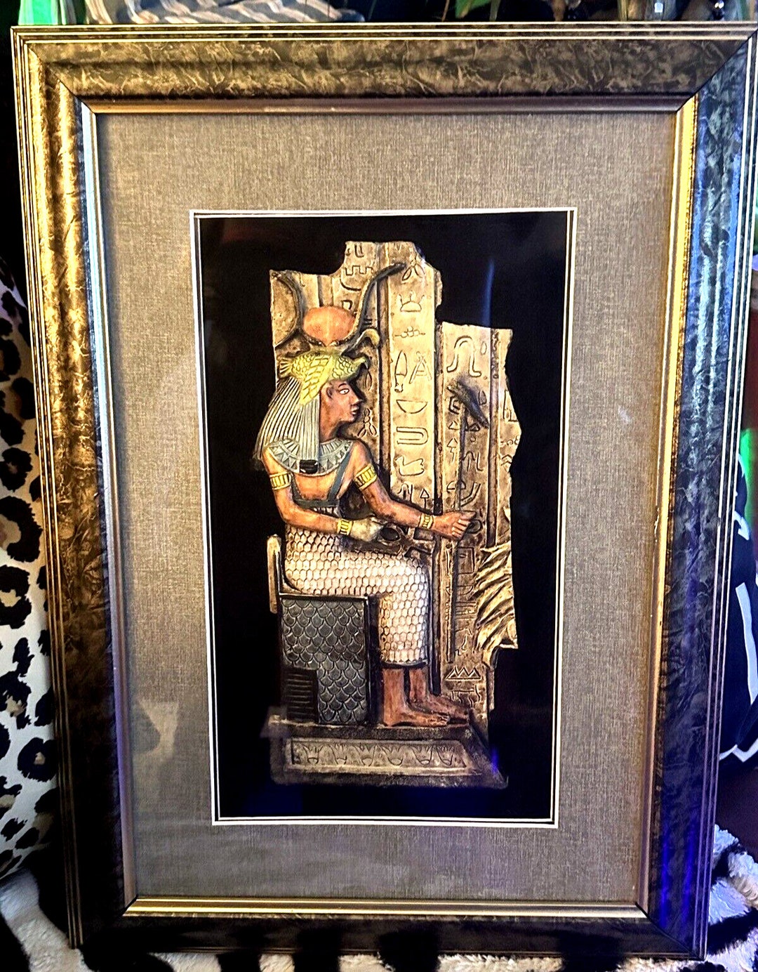 Framed Egyptian Wall Art Pharoah Shadow Box Hieroglyphics Picture - Etsy
