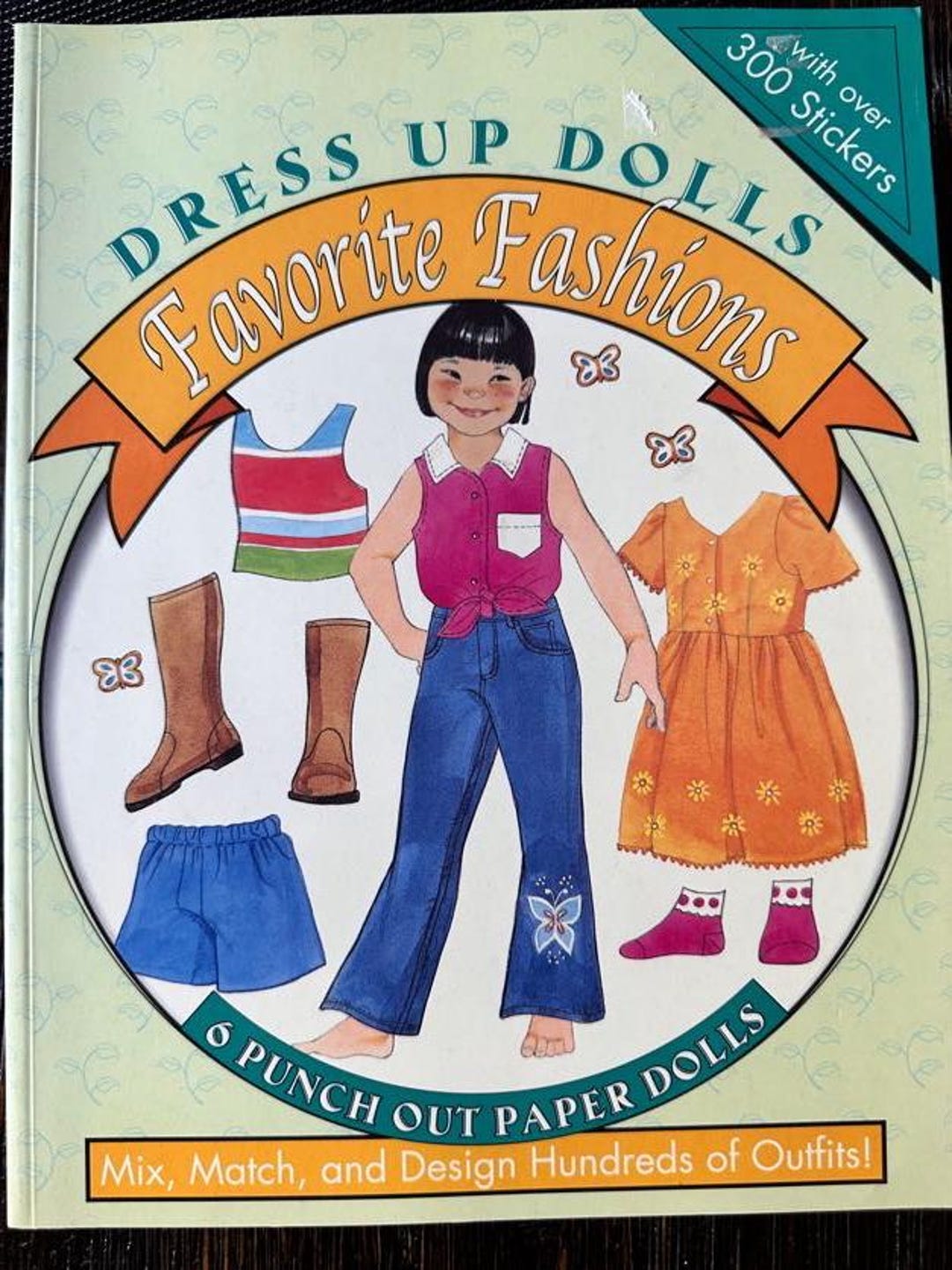 Vintage Uncut Punch Out Paper Dress up Dolls 300 Stickers Mix Match ...