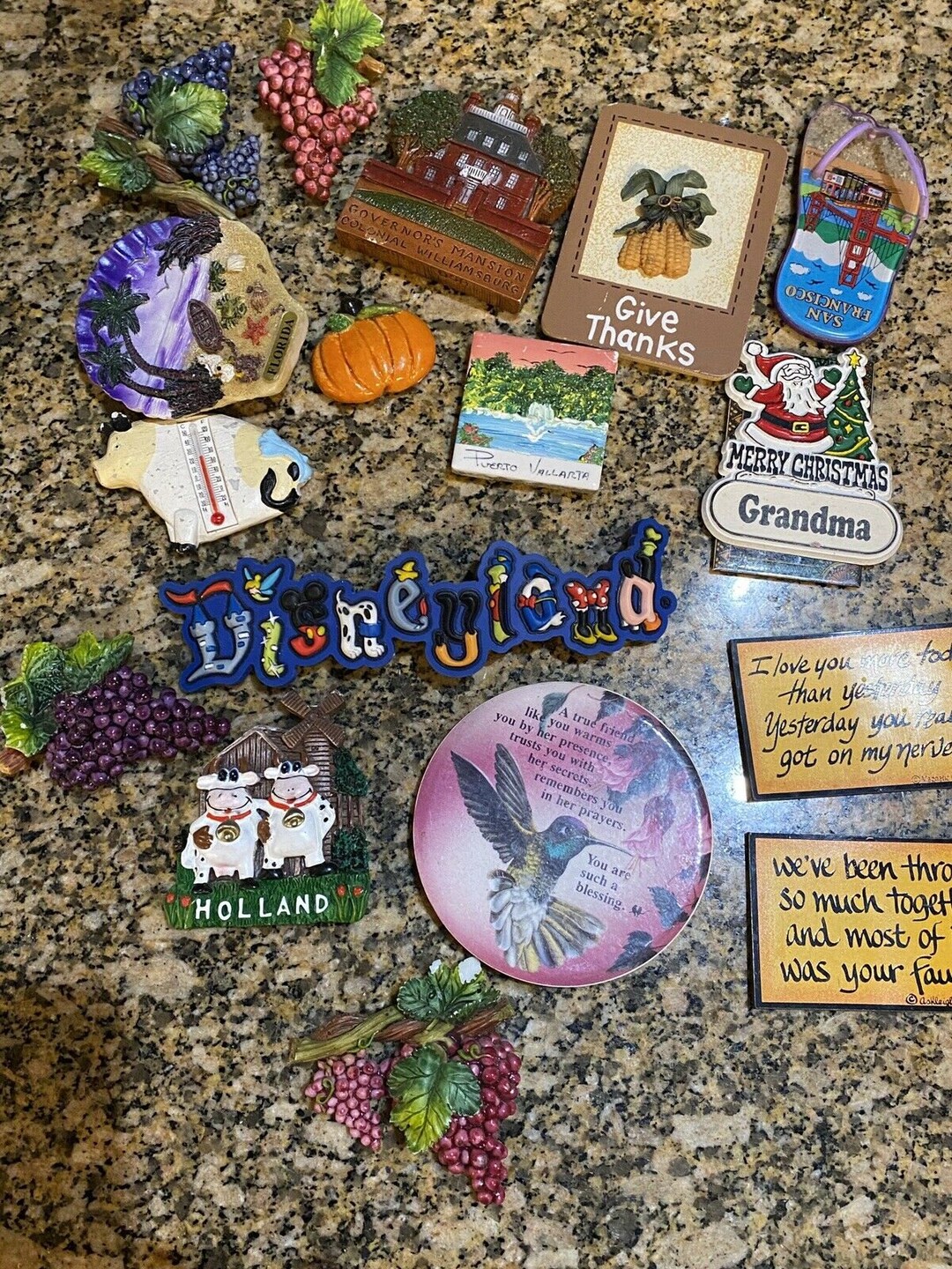 Fridge Refrigerator Magnets Assorted Travel Destination Vintage ...
