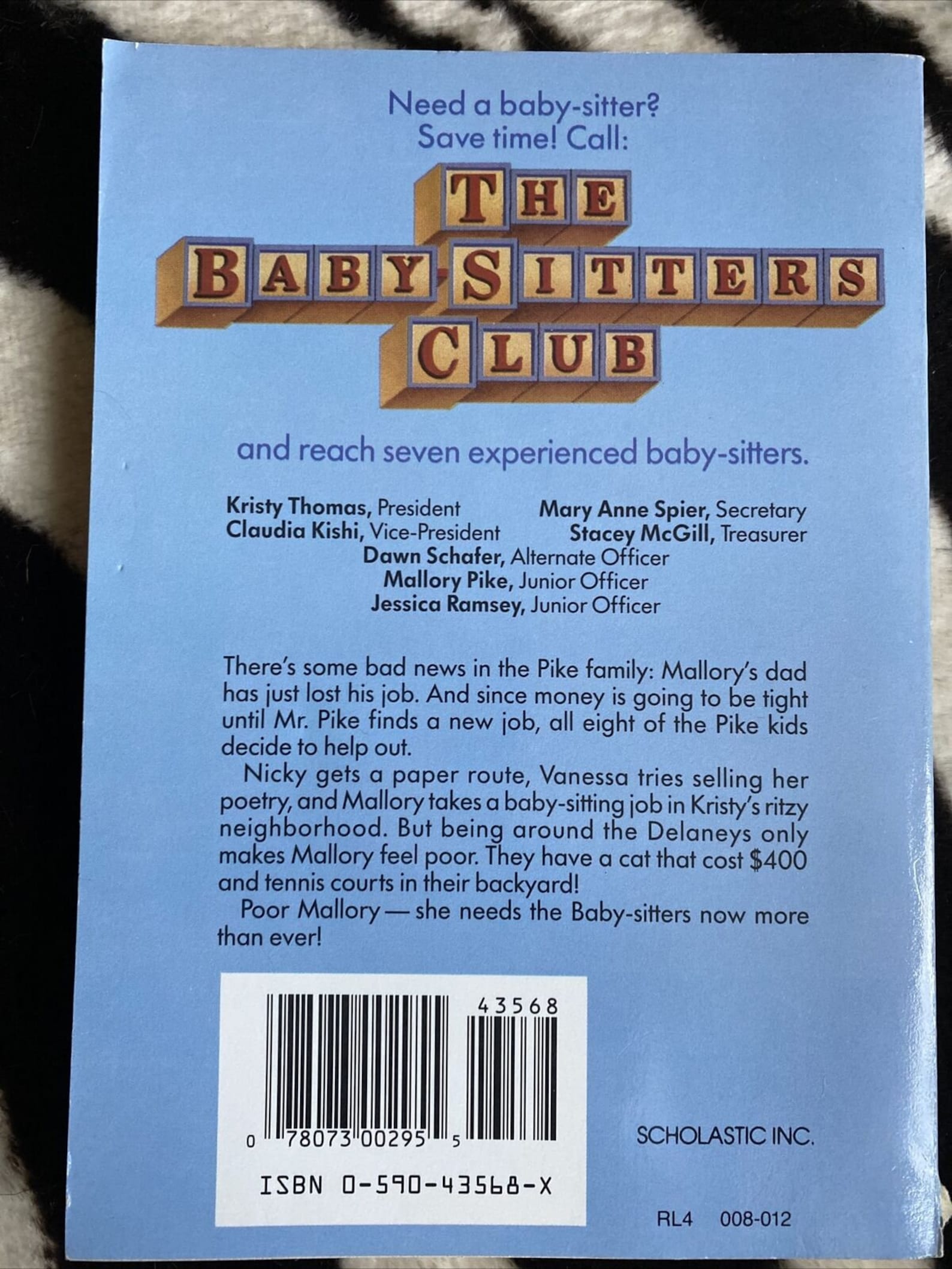 Vintage the Baby Sitters Club #39 Poor Mallory! Novel Book Ann M Martin ...