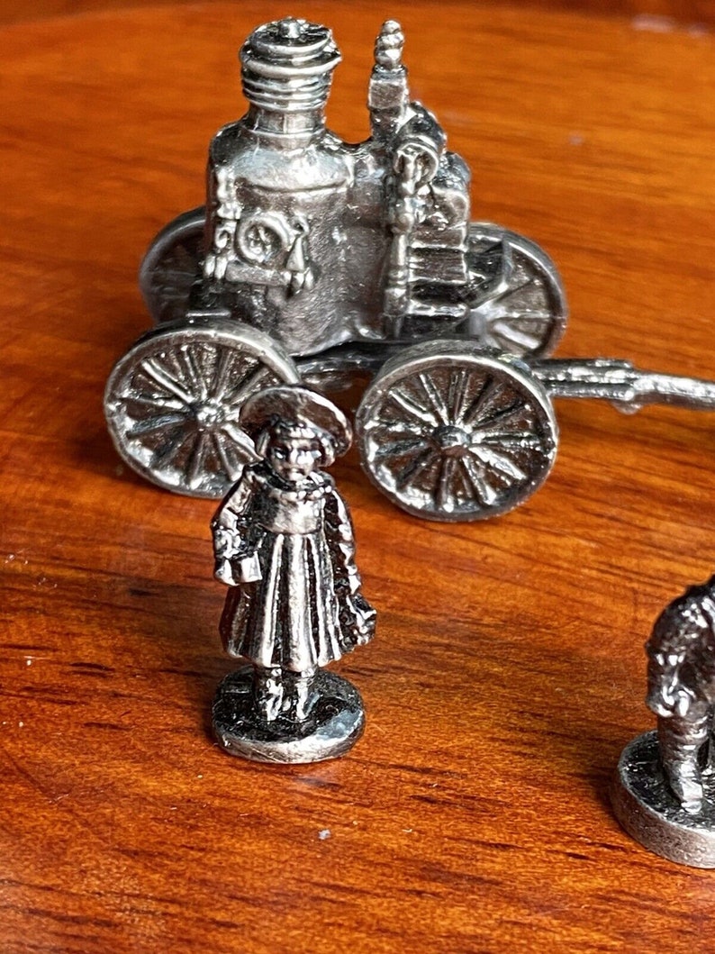 Vintage the Americana Solid Pewter Collection Tiny History Figurines ...