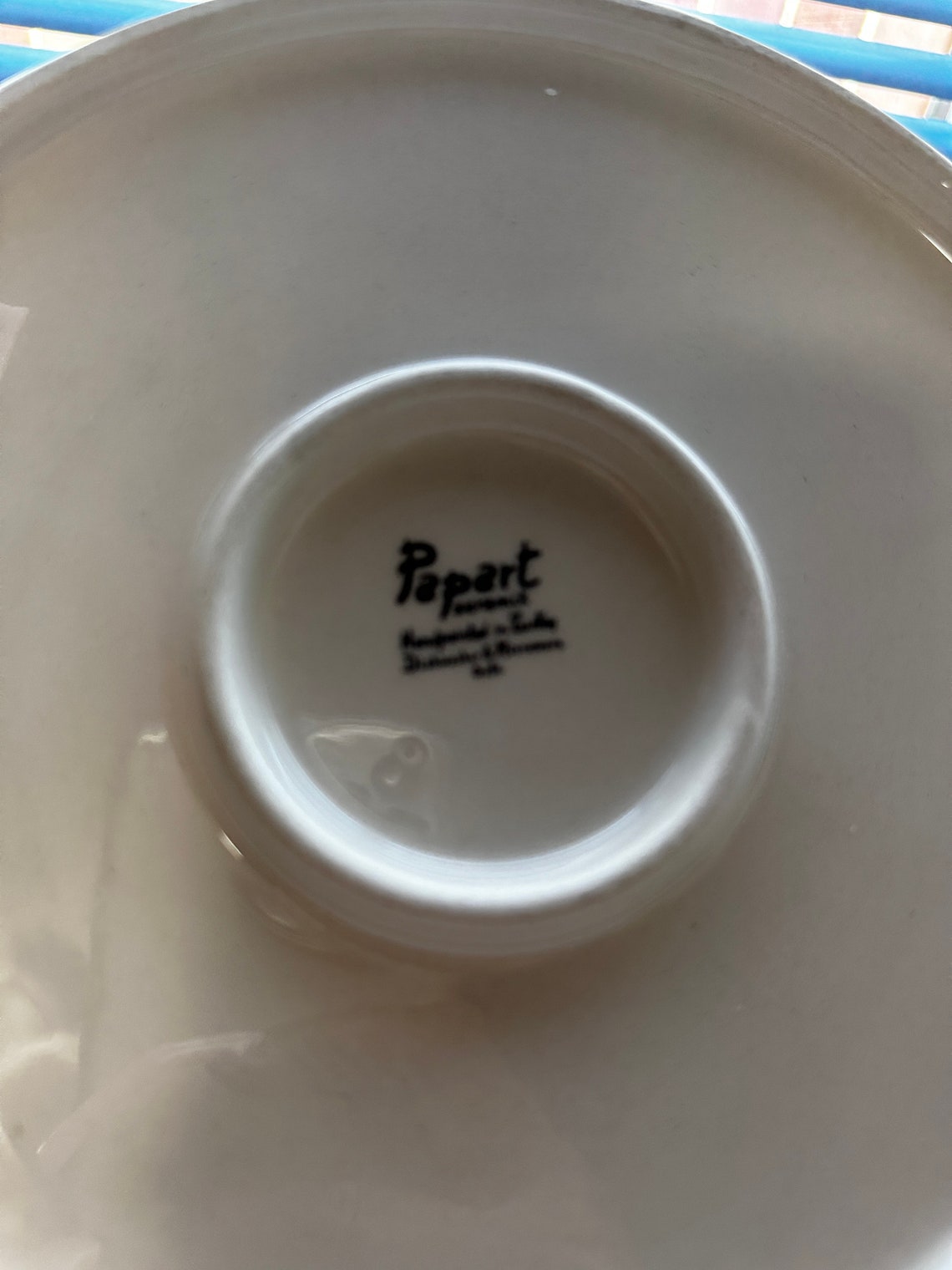 Papart Hand Painted Coastal Fish Nautical Blue White 8 Plate - Etsy