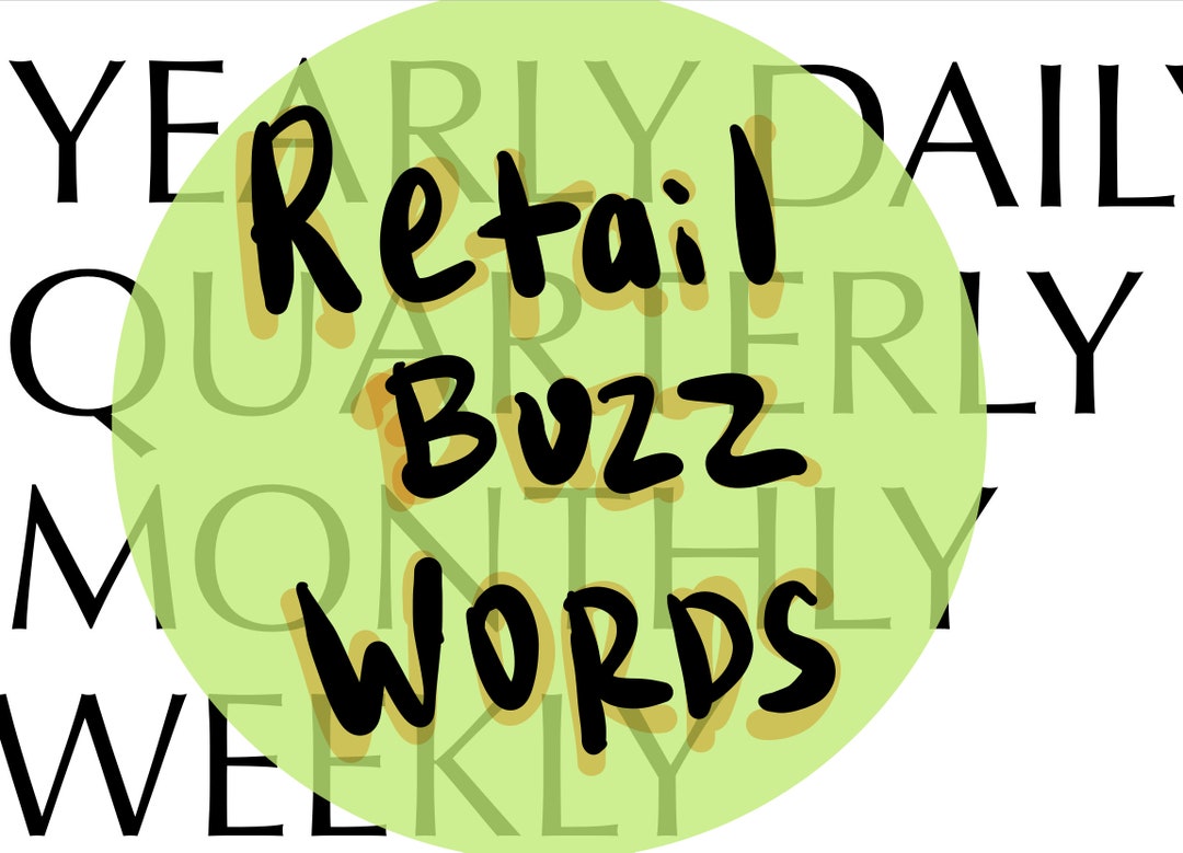 30+ Retail Bulletin Board Buzz Words for Managers, Print Out Large ...