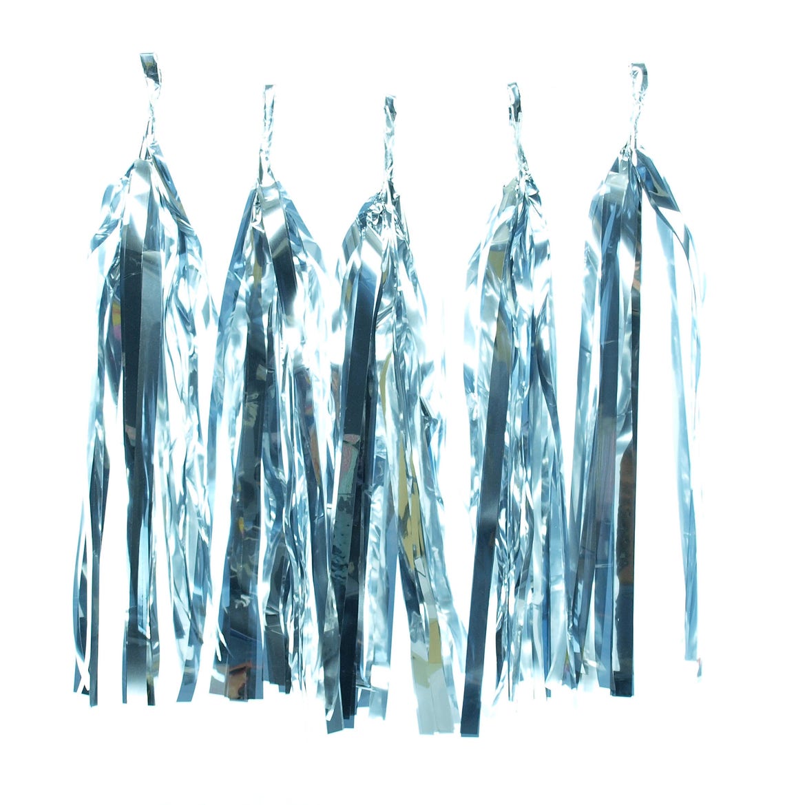 Paper Garland Shiny Silver Tinsel Tissue Paper Tassel Set of | Etsy