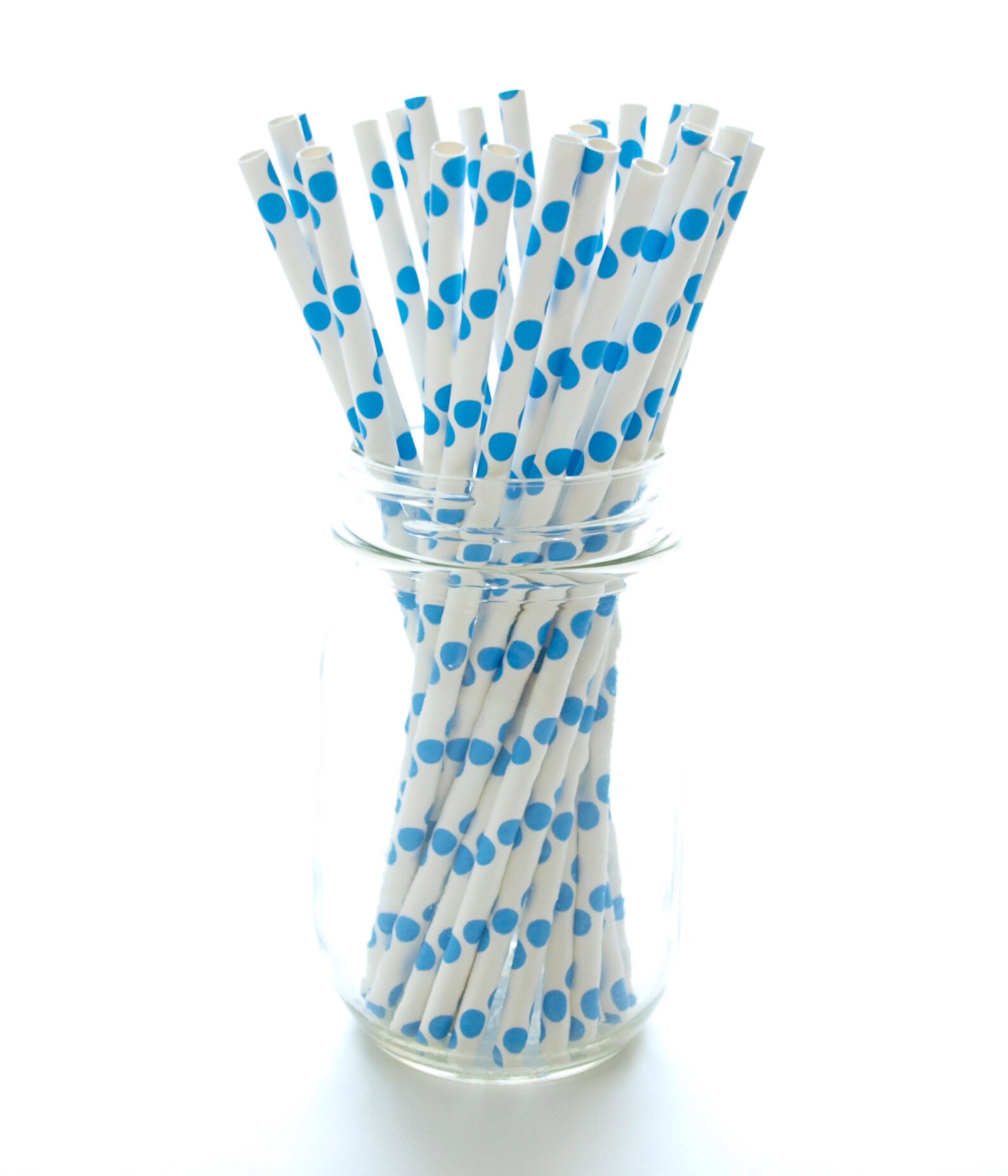 Blue Polka Dot Straws (25 Pack) - Birthday Party, Baby Shower - Etsy