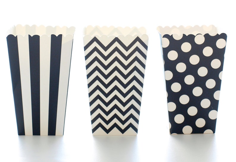 Black Popcorn Boxes 36 Pack Miniature Popcorn Cartons - Etsy