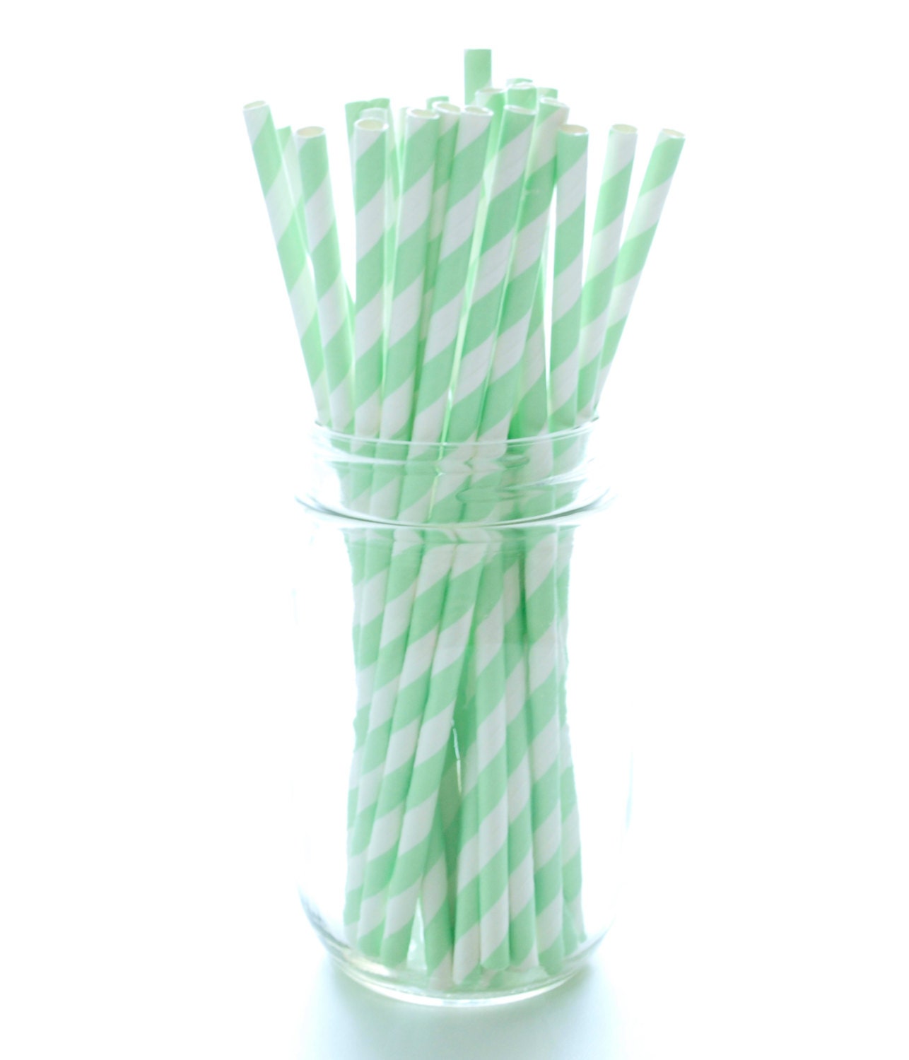 Mint Green Party Straws Big Straws Crazy Drinking Straws | Etsy