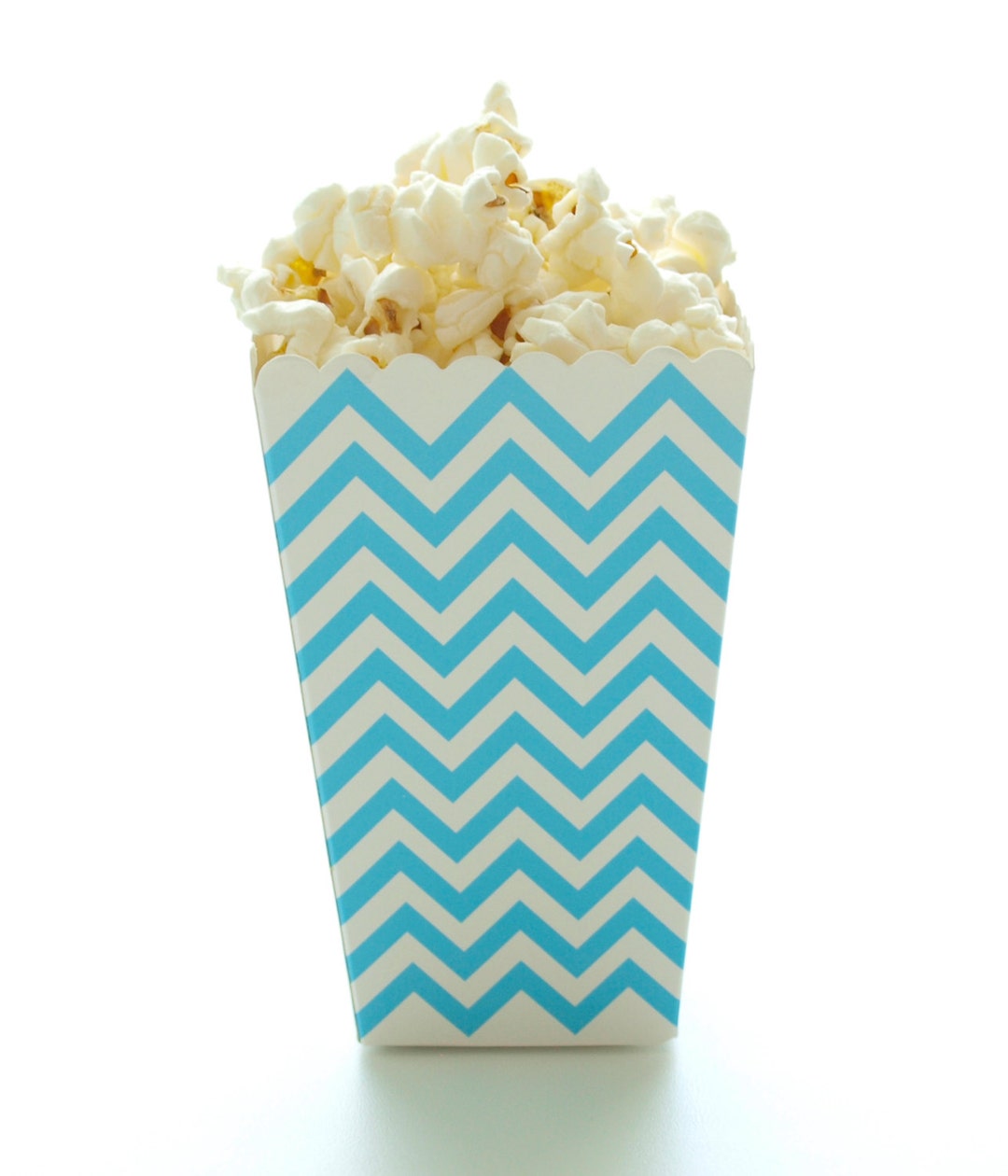 Popcorn Boxes, Blue Chevron (12 Pack) - Boy Baby Shower Favor Cartons ...