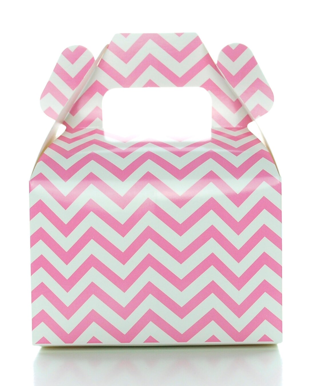 Hot Pink Chevron Party Favor Boxes: Candy Treat Gable Boxes (12 Pack ...