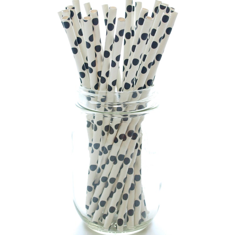 Polka Dots Paper Straws - Etsy