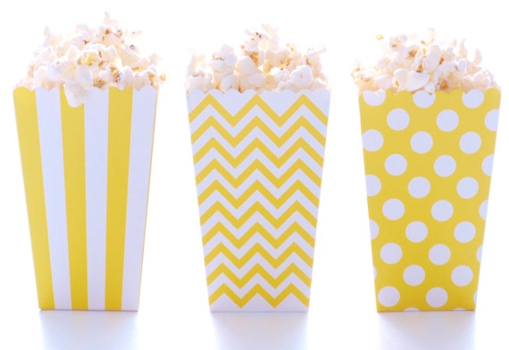 Yellow Popcorn Boxes 36 Pack Popcorn Wedding Favors Treat | Etsy