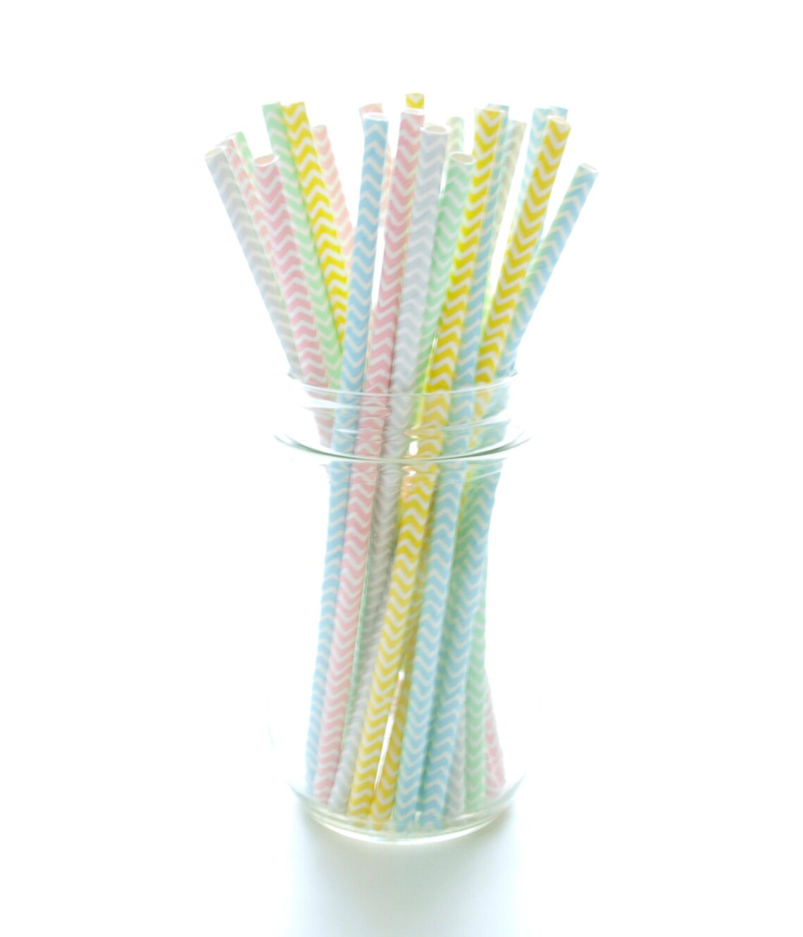 Pastel Easter Straws Retro Chevron Straws Striped Drinking | Etsy