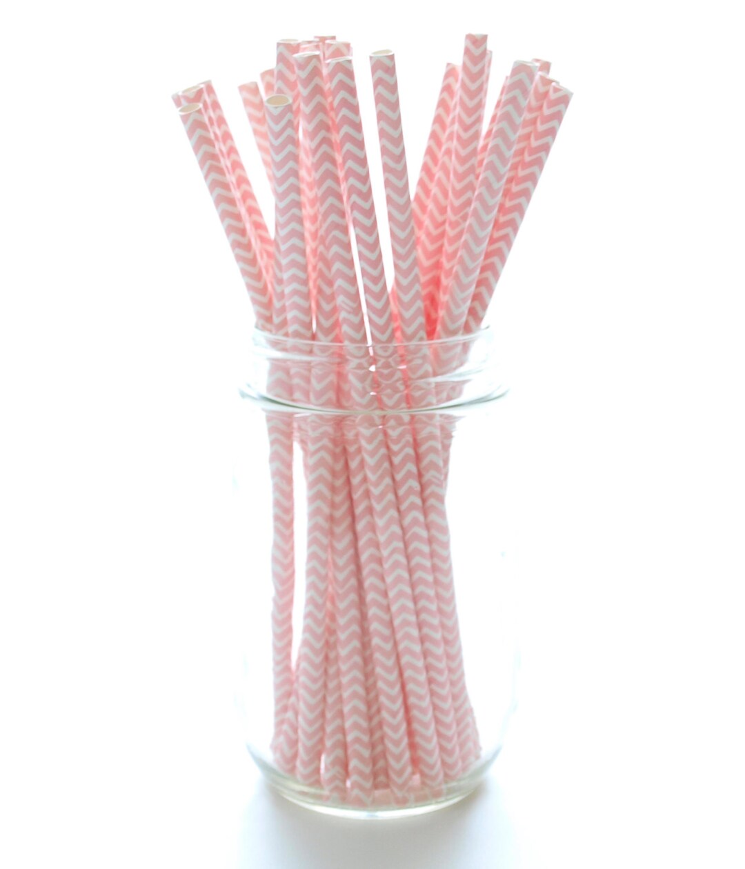 Pink Chevron Party Straws, Soda Straws, Old Fashioned Paper Straws ...