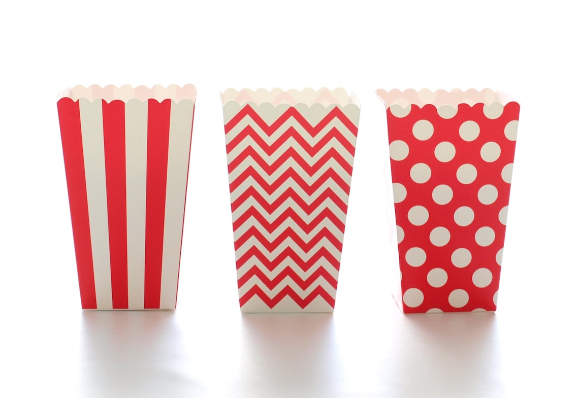 Red Popcorn Boxes 36 Pack Christmas Wedding Candy Boxes - Etsy