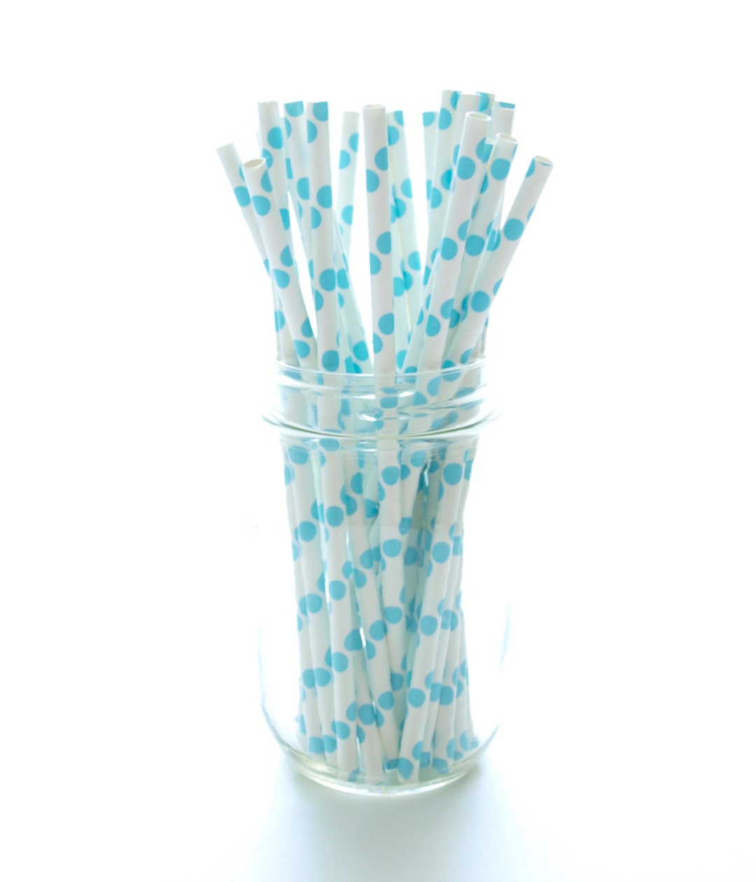 Blue Baby Shower Straws, Light Blue Paper Straws, Kids Party Straws, 25 ...