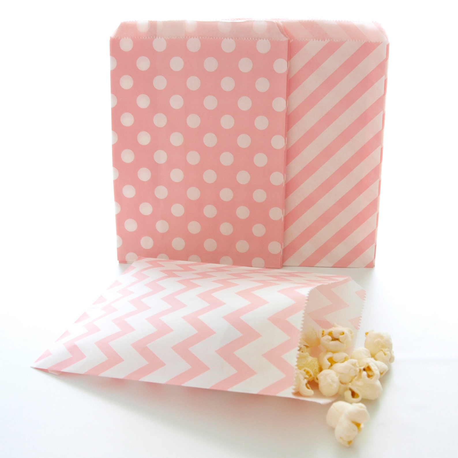 Pink Paper Party Bags Pink Goody Bags Baby Shower Candy - Etsy