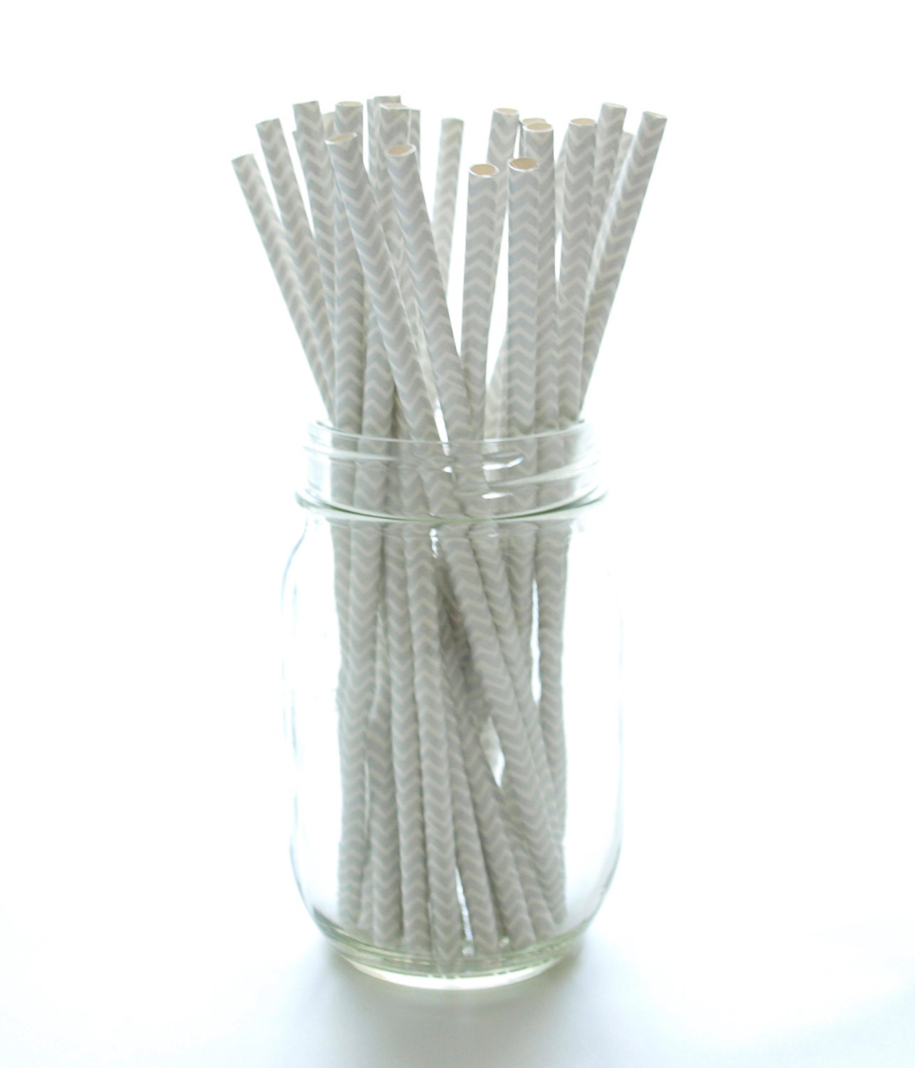 Silver Paper Straws Wedding Party Drinking Straws Long Paper | Etsy