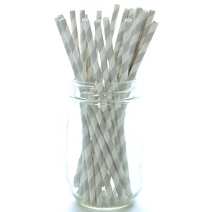 Silver Paper Straws, Wedding Party Drinking Straws, Long Paper Straws ...
