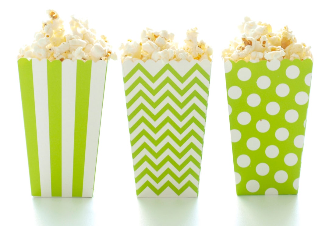 Green Popcorn Boxes (36 Pack) - Candy Buffet Supplies, Dessert Table ...