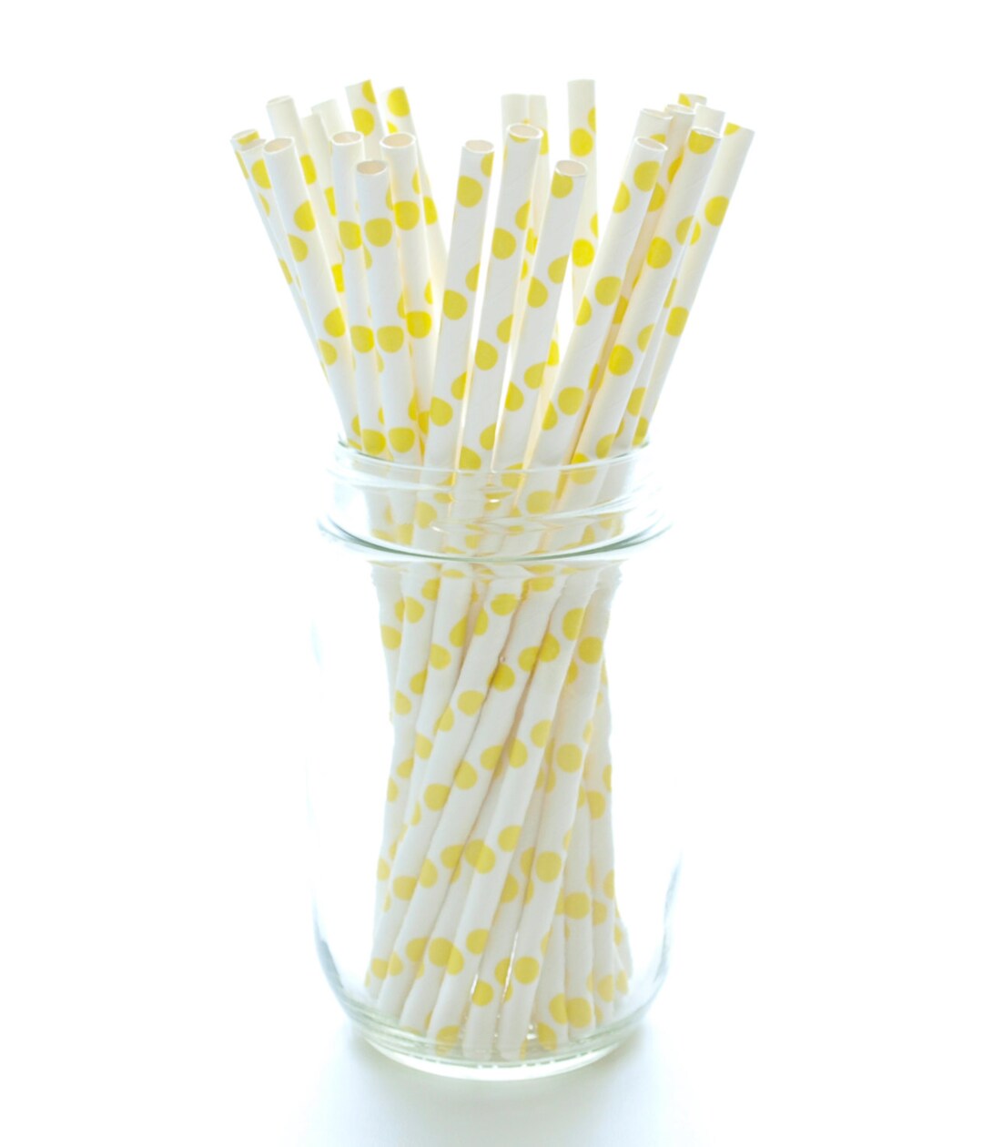 Yellow Polka Dot Party Straws (25 Pack) - Etsy
