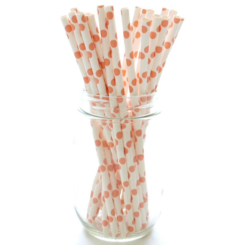 Orange Paper Straws - Etsy