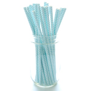 Light Blue Party Straws, Boy Baby Shower Straws, Beach Wedding Straws ...