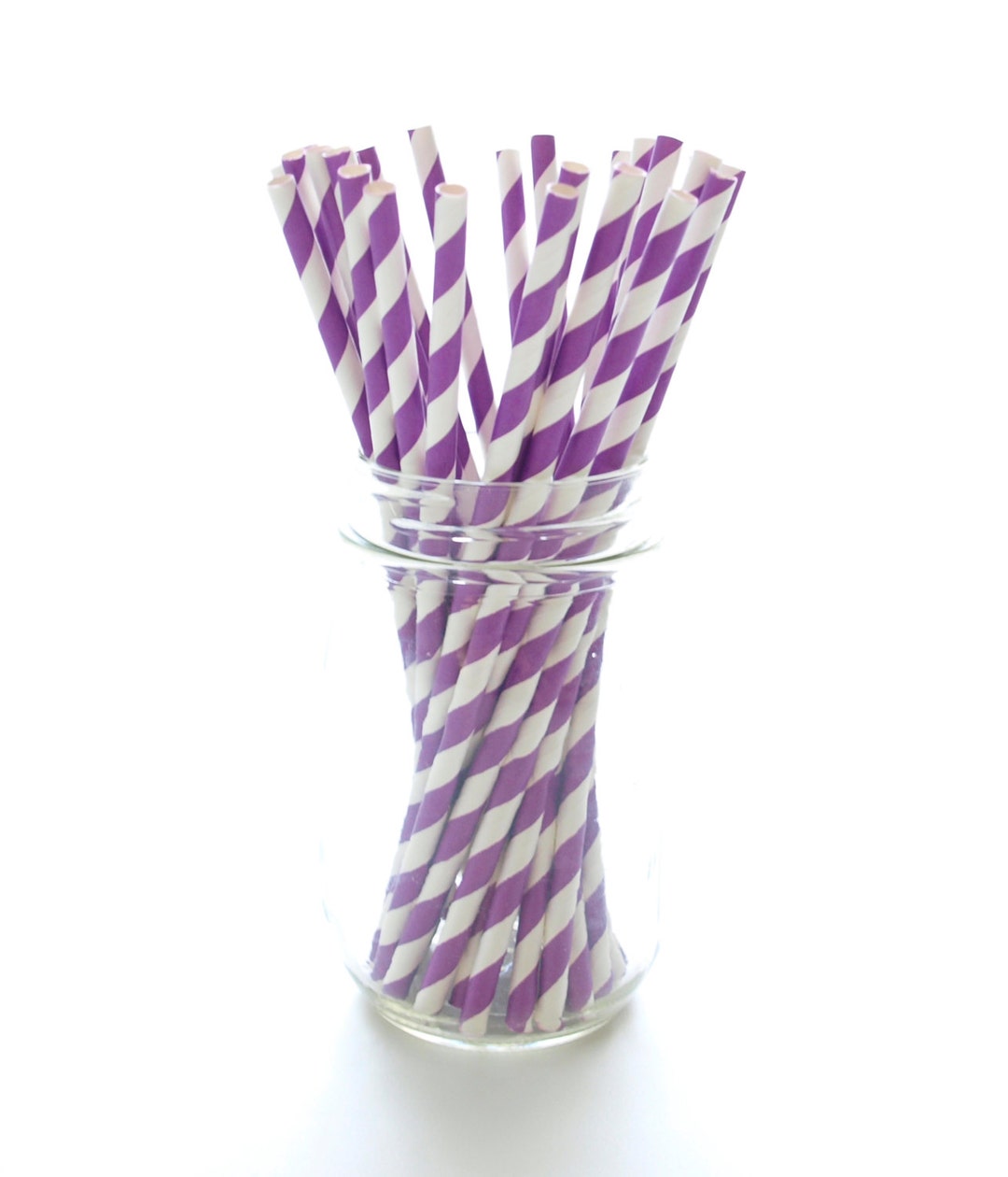 Purple Party Straws, Wholesale Paper Straws, Striped Party Straws ...