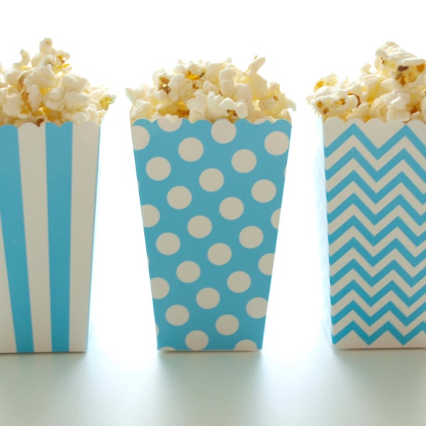 Blue Popcorn Box - Etsy