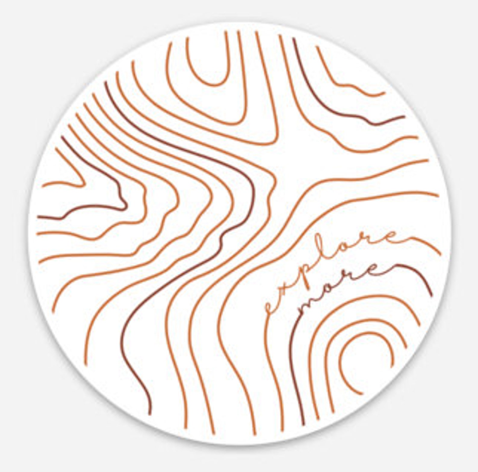 Explore More Topographic Map Sticker For Hikers | Etsy