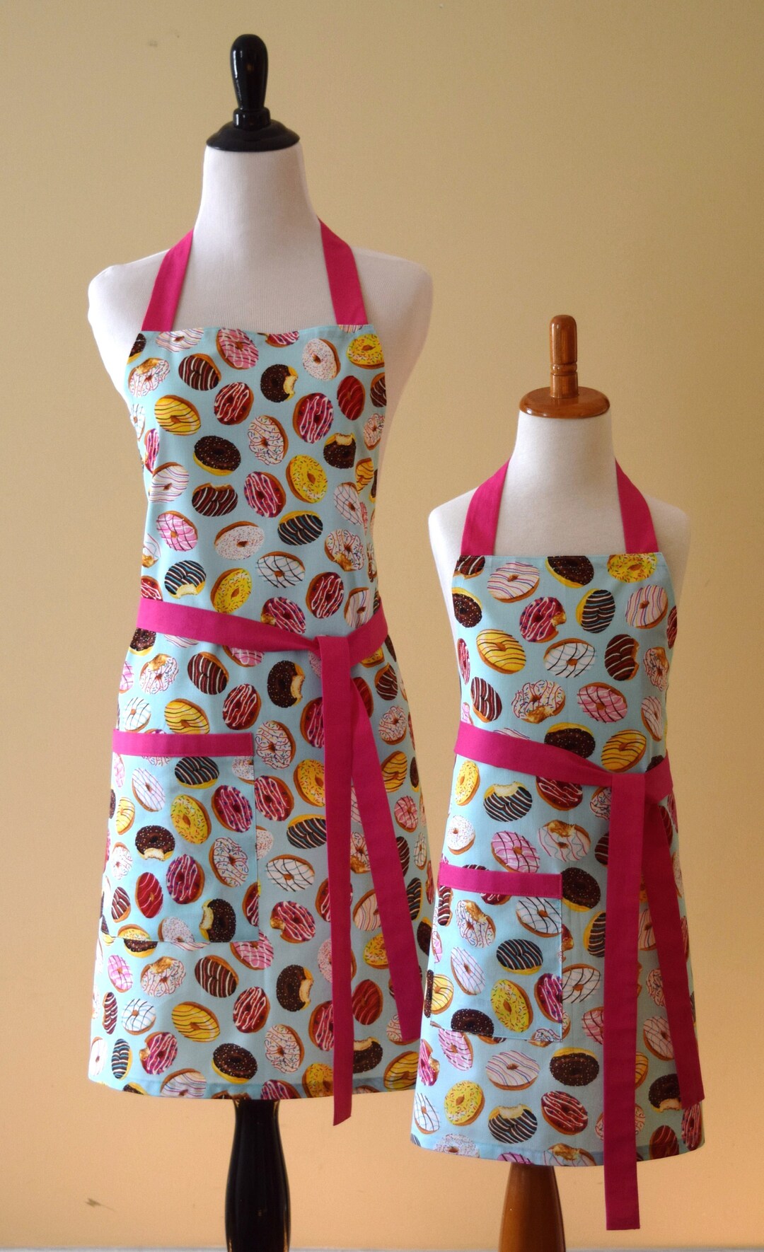 Mommy and Me Apron Set Mother Daughter Apron Set Donut Apron Set ...