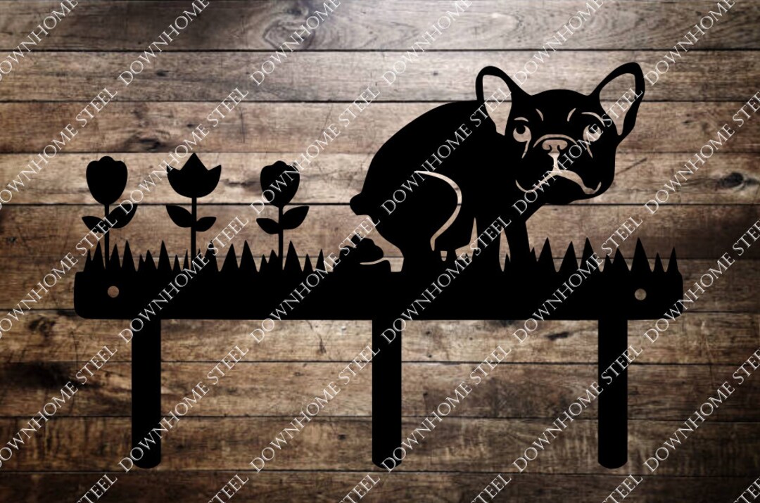 Pooping Frenchie Keychain Holder Svg/dxf - Downhome Steel Digital ...