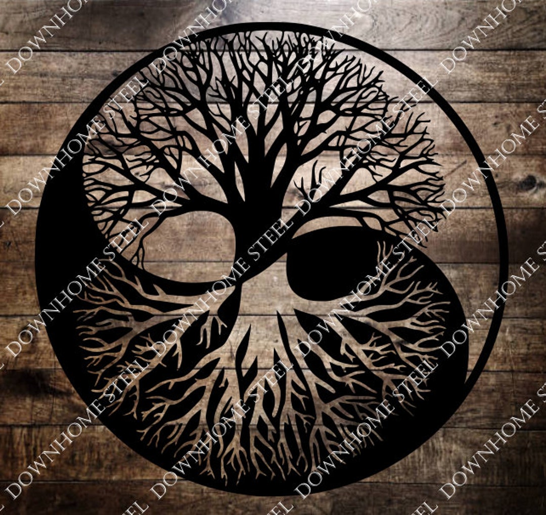 Ying Yang Tree of Life Svg/dxf - Downhome Steel Digital Download ...