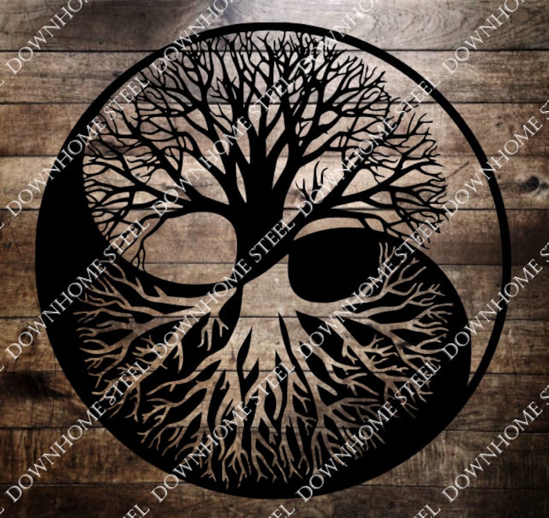 Ying Yang Tree of Life Svg/dxf - Downhome Steel Digital Download ...