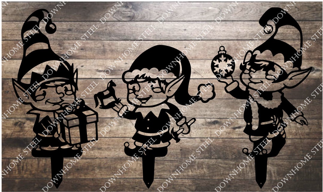 Santa Christmas Elf Design Svg/dxf - Downhome Steel Digital Download ...