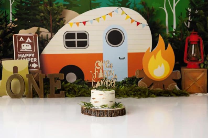 One Happy Camper Cake Topper, Birthday, Topper, Camper, 1st Birthday - Etsy