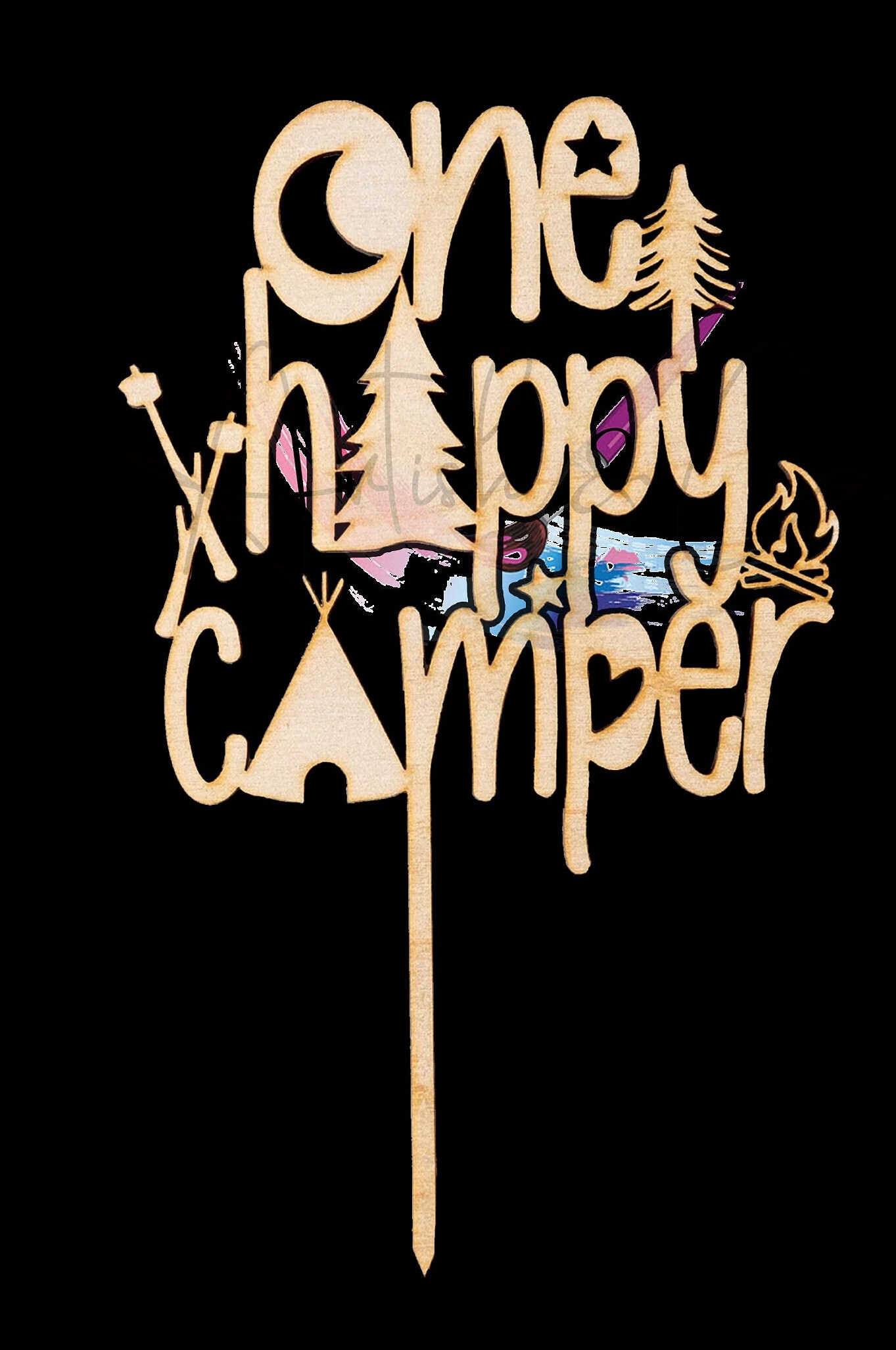 One Happy Camper Cake Topper, Birthday, Topper, Camper, 1st Birthday - Etsy